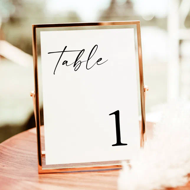Modern Minimalist Boho Wedding Table Numbers | Zazzle