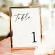 Modern Minimalist Boho Wedding Table Numbers | Zazzle