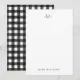 Modern Minimalist Buffalo Plaid Monogram & Name Note Card | Zazzle