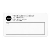 Modern Minimalist Business Logo Mailing Shipping Label | Zazzle