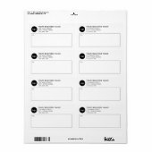 Modern Minimalist Business Logo Mailing Shipping Label | Zazzle