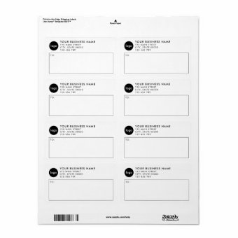 Modern Minimalist Business Logo Mailing Shipping Label | Zazzle
