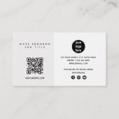 Modern Minimalist Business Logo QR Code Business Card | Zazzle