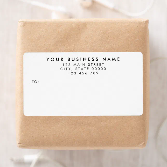 Modern Minimalist Business Mailing Shipping Label | Zazzle