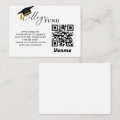 Modern Minimalist Calligraphy College Fund Qr Code Enclosure Card | Zazzle
