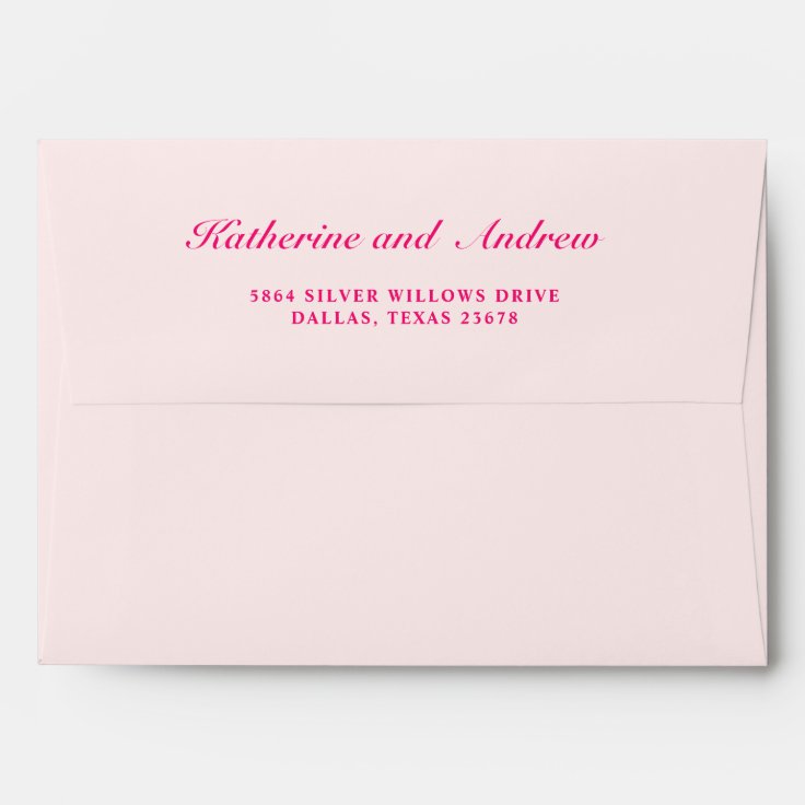 Modern Minimalist Calligraphy Custom Name Wedding Envelope | Zazzle