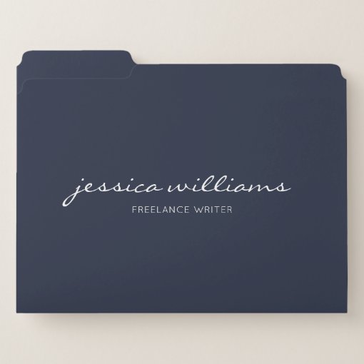 Modern Minimalist Calligraphy File Folder | Zazzle