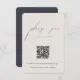 Modern Minimalist Calligraphy QR Code Wedding RSVP Card | Zazzle