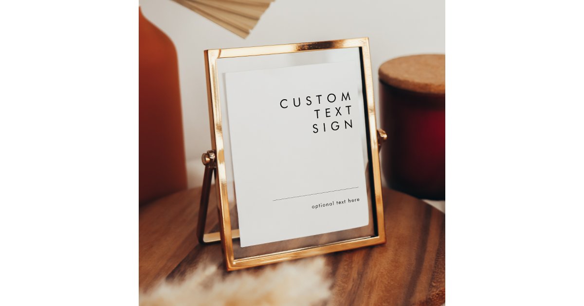 Modern Minimalist Cards and Gifts Custom Sign | Zazzle