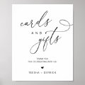 Modern Minimalist Cards and Gifts Wedding Poster | Zazzle