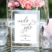 Modern Minimalist Cards and Gifts Wedding Poster | Zazzle