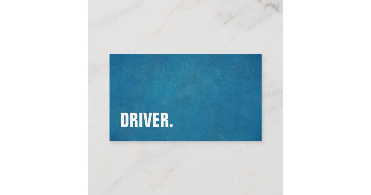 Modern Minimalist Chalkboard DRIVER Professional Business Card | Zazzle