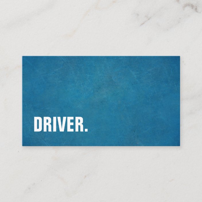 Modern Minimalist Chalkboard DRIVER Professional Business Card | Zazzle.com