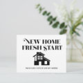 Modern Minimalist Change Address Black White Postcard | Zazzle