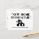 Modern Minimalist Change Address Black White Postcard | Zazzle