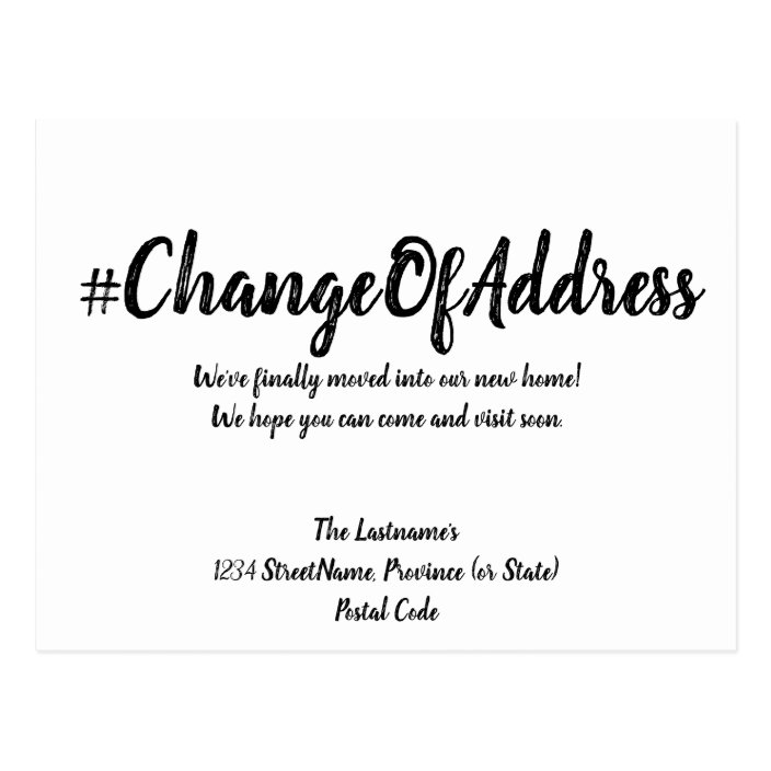 Modern Minimalist Change of Address Postcard | Zazzle.com