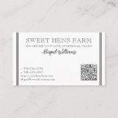 Modern Minimalist Chicken Eggs QR Code Business Card | Zazzle