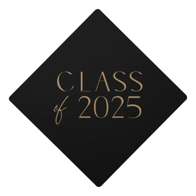 Modern Minimalist Class of 2025 Graduation Cap | Zazzle