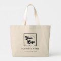 Modern Minimalist Custom Business Company Logo Large Tote Bag | Zazzle