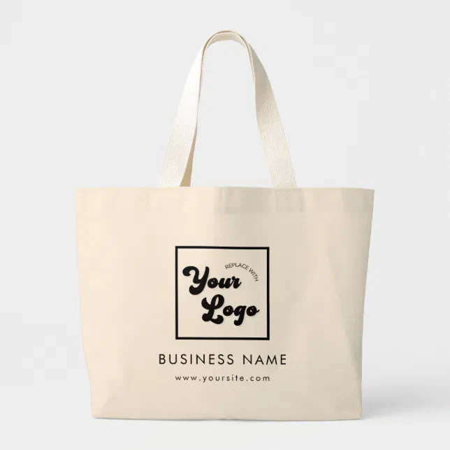 Modern Minimalist Custom Business Company Logo Large Tote Bag | Zazzle