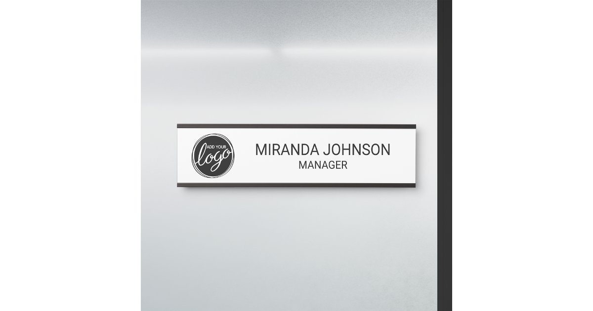 Modern Minimalist Custom Business Logo Door Sign | Zazzle