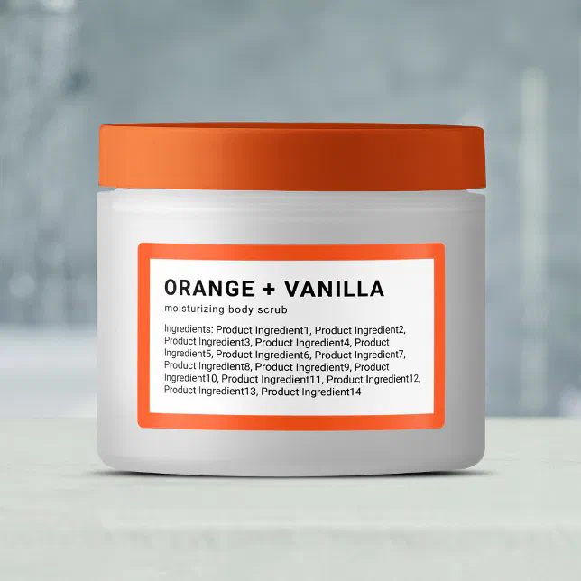 Modern Minimalist Custom Color Ingredients List Labels | Zazzle