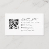Modern Minimalist Custom Company Logo QR Code Business Card | Zazzle