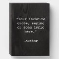 Modern Minimalist Custom Quote Wooden Box Sign | Zazzle