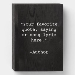 Modern Minimalist Custom Quote Wooden Box Sign | Zazzle