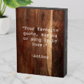 Modern Minimalist Custom Quote Wooden Box Sign | Zazzle
