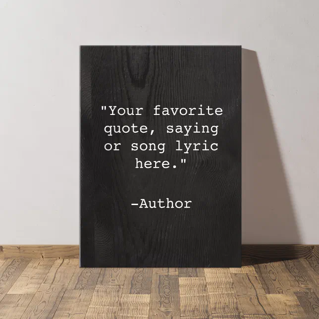 Modern Minimalist Custom Quote Wooden Box Sign | Zazzle