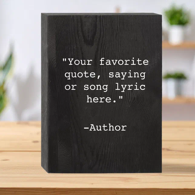 Modern Minimalist Custom Quote Wooden Box Sign | Zazzle