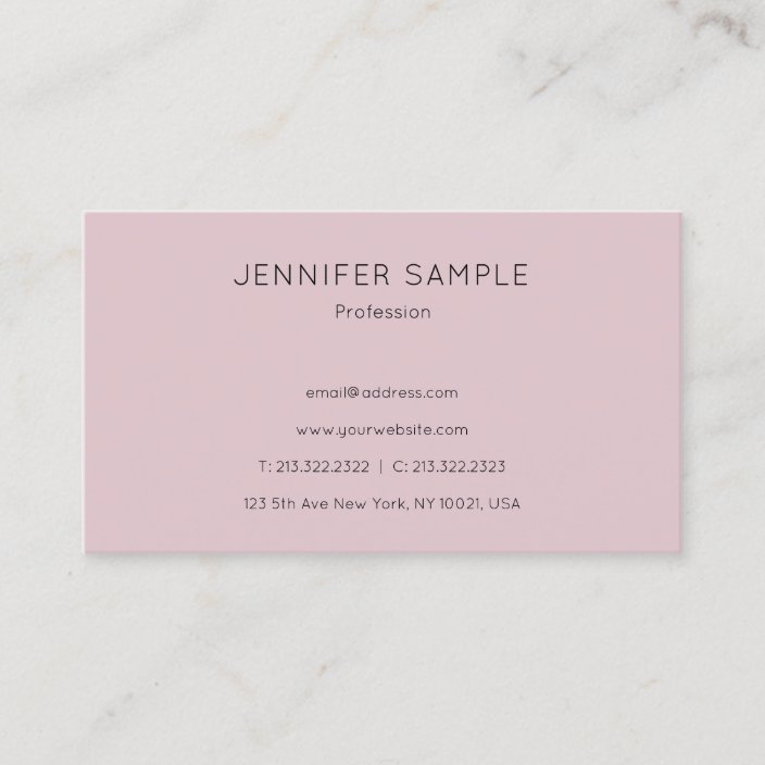Modern Minimalist Design Template Elegant Pretty Business Card | Zazzle.com