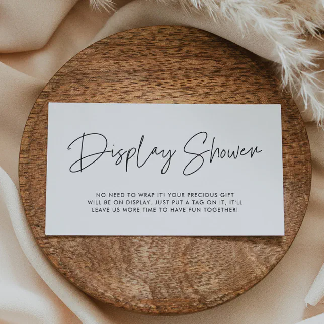 Modern Minimalist Display Shower Card | Zazzle