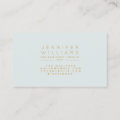 Modern Minimalist Dusty Blue Gold Business Card | Zazzle