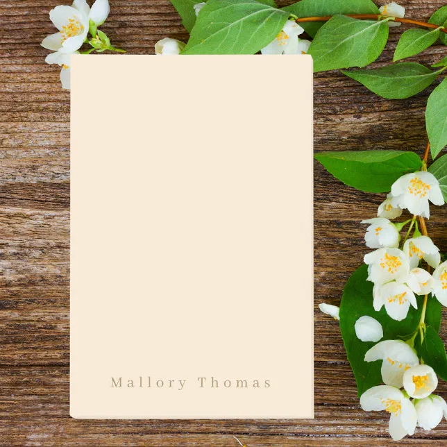 Modern Minimalist Elegant Chic Ivory & Gold Post-it Notes | Zazzle