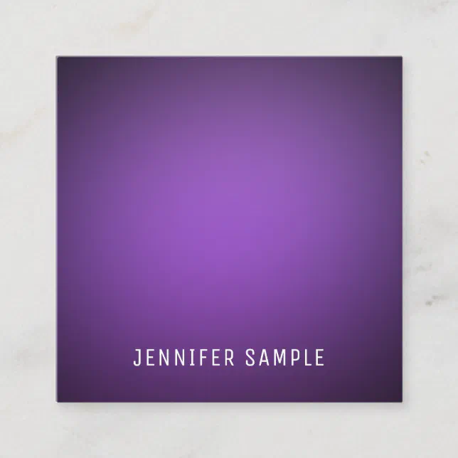 Modern Minimalist Elegant Design Purple Template Square Business Card ...