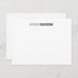 Modern Minimalist Elegant Professional Note Card | Zazzle