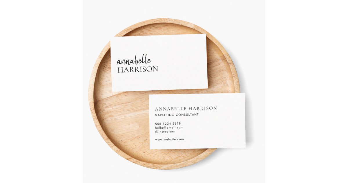 Modern Minimalist | Elegant Professional Script Business Card | Zazzle