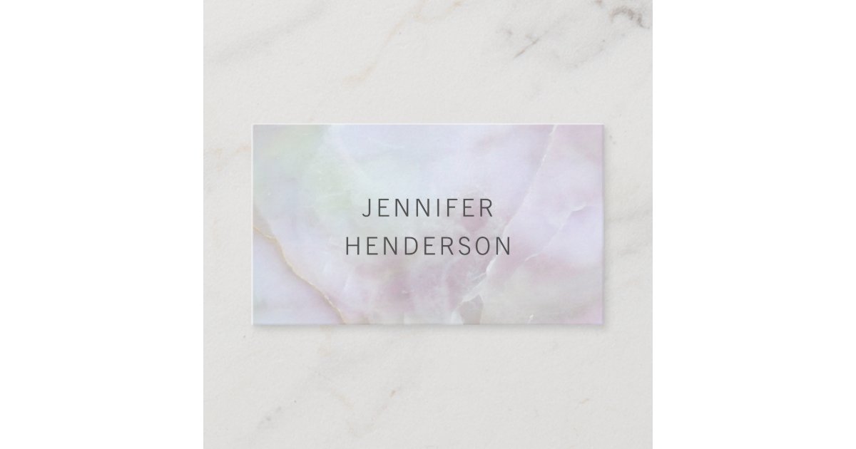 Modern minimalist elegant rose quartz professional business card | Zazzle