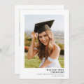 Modern Minimalist Elegant Simple Graduation Party Invitation | Zazzle