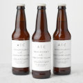 Modern Minimalist Elegant Wedding Beer Bottle Label | Zazzle