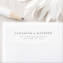 Modern Minimalist Elegant Wedding Return Address Label | Zazzle