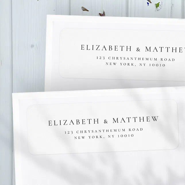 Modern Minimalist Elegant Wedding Return Address Label | Zazzle Modern Minimalist Elegant Wedding Return Address Label | Zazzle