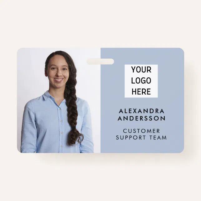Modern Minimalist Employee Staff Customer Service Badge | Zazzle
