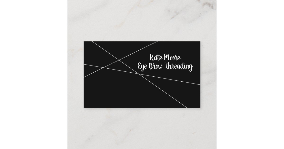 Modern Minimalist Eye Brow Threading Service Business Card | Zazzle