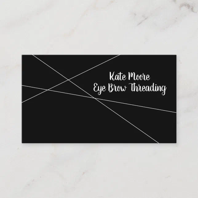 Modern Minimalist Eye Brow Threading Service Business Card | Zazzle