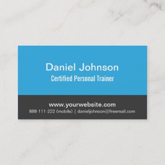 Modern Minimalist Fitness Personal Trainer Weights Business Card | Zazzle