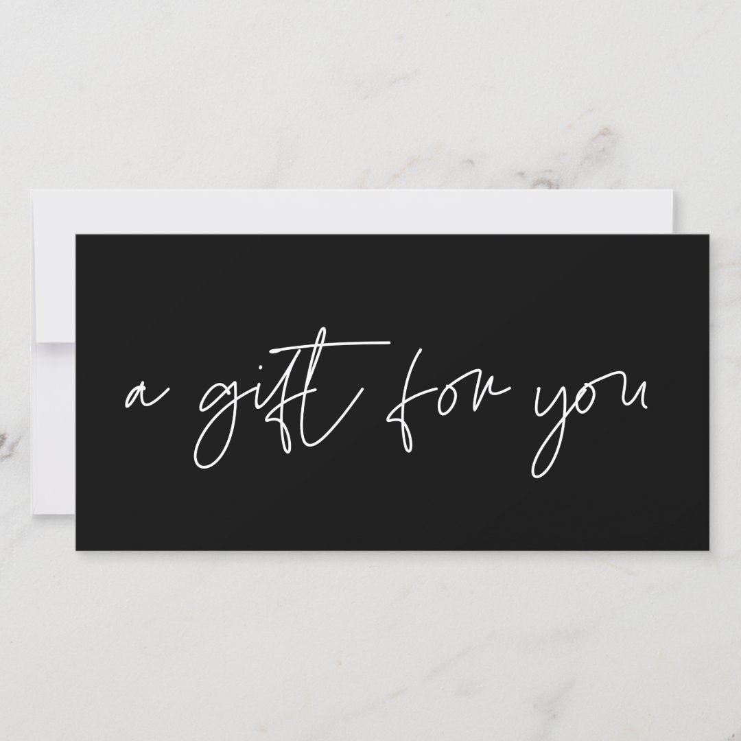 Modern minimalist gift certificate | Zazzle