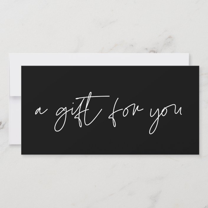 Modern minimalist gift certificate | Zazzle.com